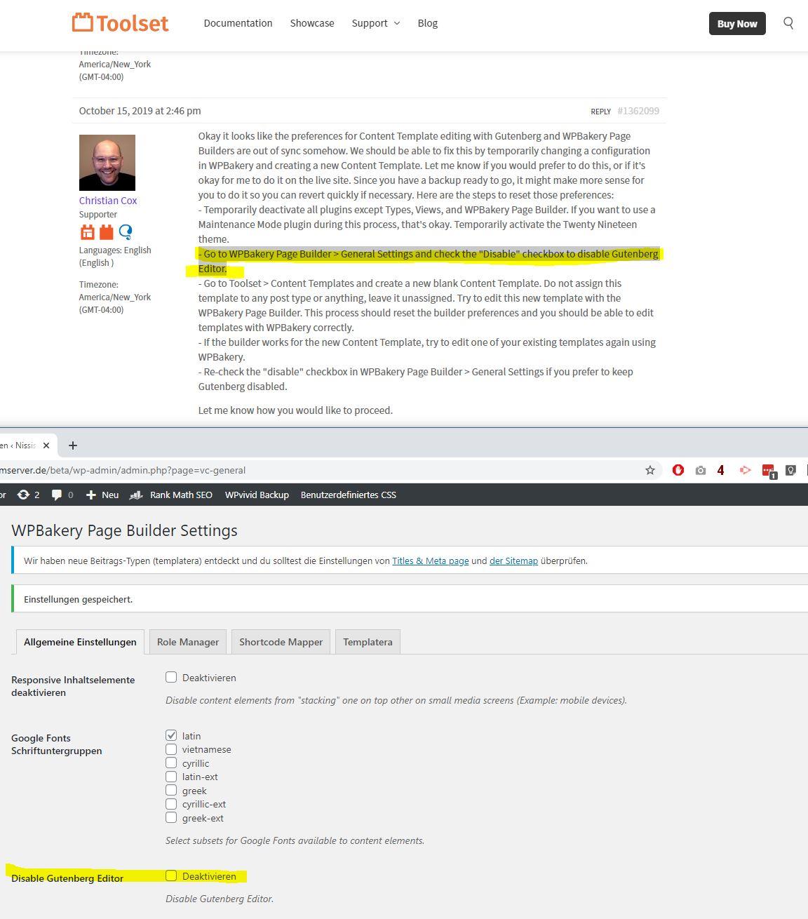 How To Fix WPBakery Page Builder Not Working In Toolset Anymore Knowboard